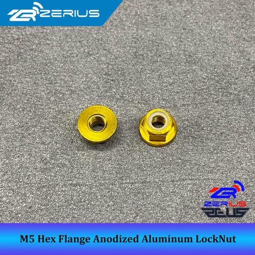 Jual M5 Hex Flange Anodized Aluminum Nylon Lock Nut, Mur Locknut ...