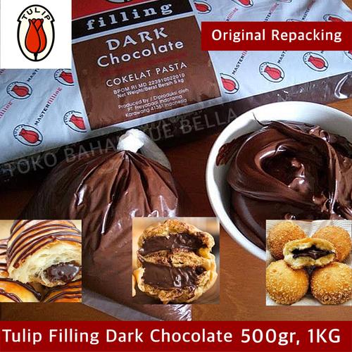 Jual TULIP FILLING Dark Chocolate 500gr, 1KG (REPACK) Selai isian ...