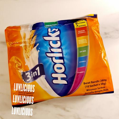 Jual HORLICKS ORIGINAL MALTED MILK MALT POWDER SACHETS SUSU GANDUM ...