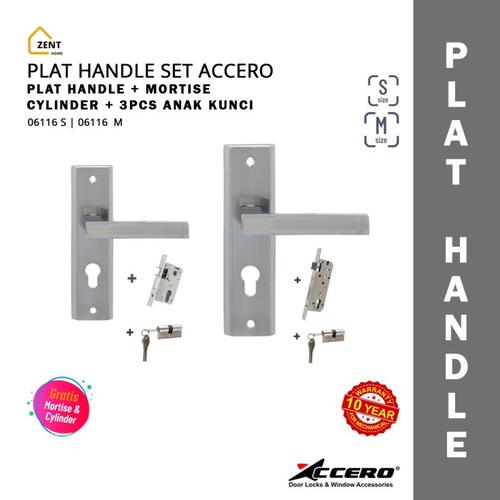 Jual Gagang Pintu Rumah Plat Handle Set Accero Silver Minimalis 06116 ...
