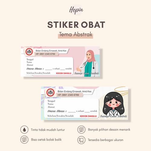 Jual Label obat Tema ABSTRAK / Etiket obat syrup / Stiker label obat ...