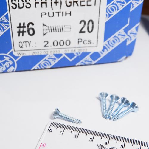 Jual #6x20 Sekrup GRC SDS / kalsiboard / Calci Screw Skrup Calciboard 2 ...