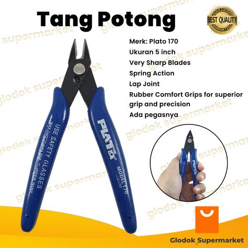 Jual Tang Potong 5 inch Plato 170 Pliers Kabel Kawat Coil Micro Nipper Wire - tanpa bubble ...