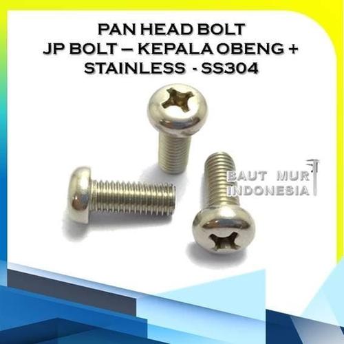 Jual PAN HEAD BOLT JP+ STAINLESS SS304-A2 M5 X 35 ISI 5 - Kab. Bekasi ...