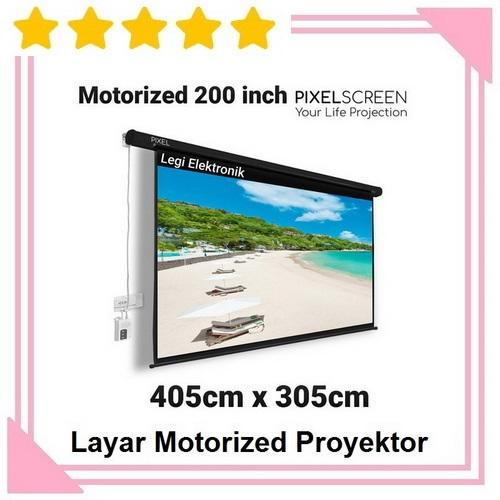 Jual Pixel Layar Proyektor Motorized 200 Inch Remote Otomatis - Kota ...
