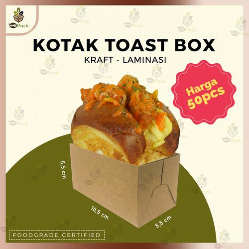 Jual Box kotak alas roti bakar toast box kemasan roti panggang KRAFT ...