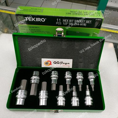 Jual TEKIRO Hex bit Socket set 11pc (H4-19) Kunci sok L - Kota Bandung ...