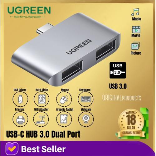 Promo Ugreen Usb c to hub 3.0 5gbps splitter 2in1 mac new pro air 2021 ...