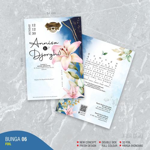 Jual Blangko Undangan Kosong Pernikahan Java Card Bunga 06 Foil - Kota ...