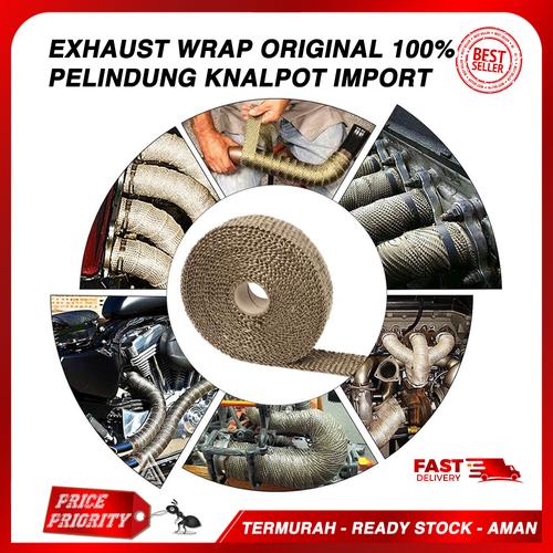 Jual Exhaust Wrap Pelindung Knalpot Wrapping Peredam Panas Motor - 1 ...