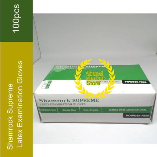 Jual Sarung Tangan Shamrock Supreme Latex Powder Free isi 100 pcs/box ...
