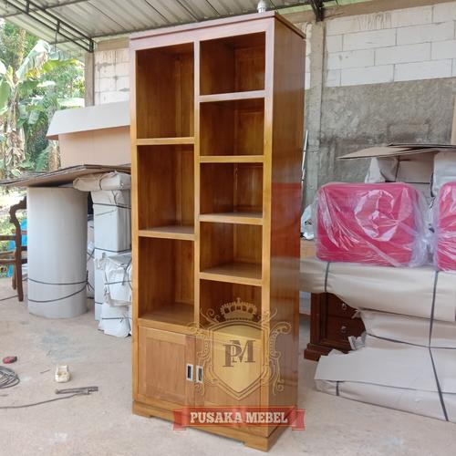 Jual lemari rak buku kayu, almari rak buku kayu jati, rak buku susun ...