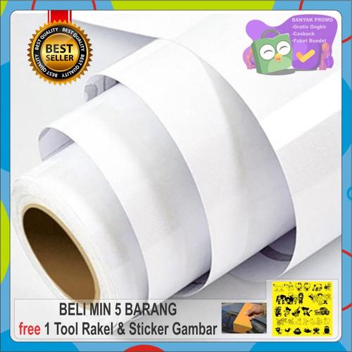 Jual Stiker putih glossy/wall stiker putih glossy/stiker glassboard 1 ...