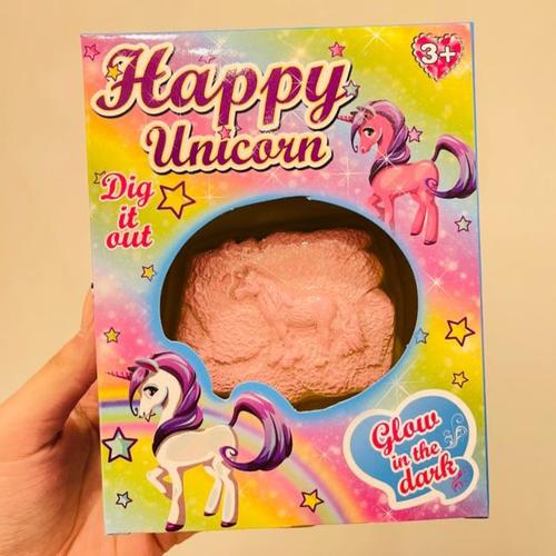 Jual EXCAVATION TOYS HAPPY UNICORN GID glow fossil dig it up - Happy ...