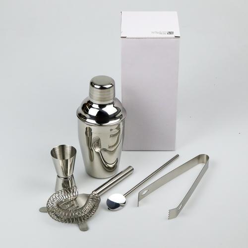 Promo Bartender Starter Pack Set Cocktail Shaker Stainless Steel 5 in 1 ...