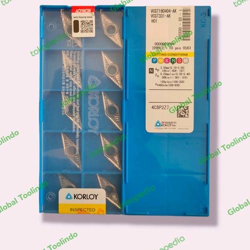 Jual INSERT BUBUT VCGT/VCMT 160404-AK KORLOY khusus aluminium - Kab ...