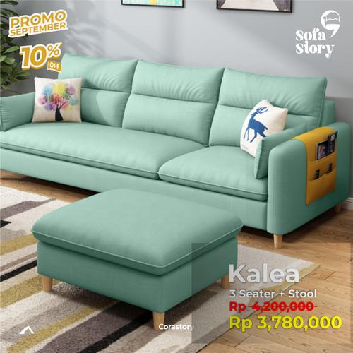Jual Sofa Minimalis Modern | Sofa'Story KALEA | 3 Seater + Stool (PROMO ...
