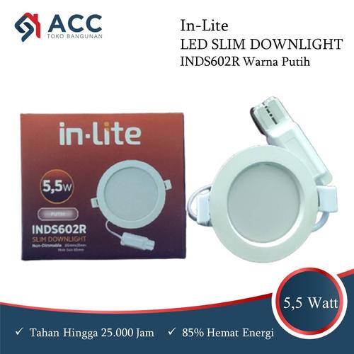 Jual InLite Lampu LED Panel Plafon Slim Downlight 5,5W 5 Watt INDS602R ...