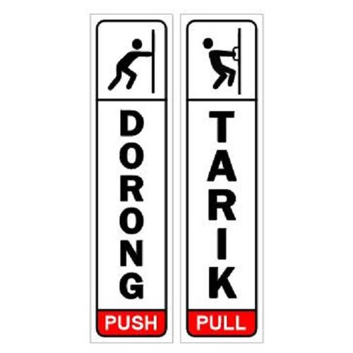Jual tulisan pintu tarik dorong akrilik / sign pintu akrilik - Kab ...