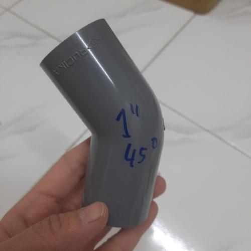 Jual keni 1" 45° Aw Rucika PVC Elbow knee 1" inch 45 derajat rucika aw - Jakarta Utara ...