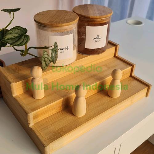 Jual STALL - 3 Tier Bamboo Rack - Rak Kayu Bambu Bumbu Dapur Serbaguna ...