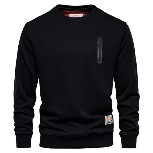 Jual Crewneck Pria Sweater Pria Zipper Dada - Hitam, S - Kota Bandung ...