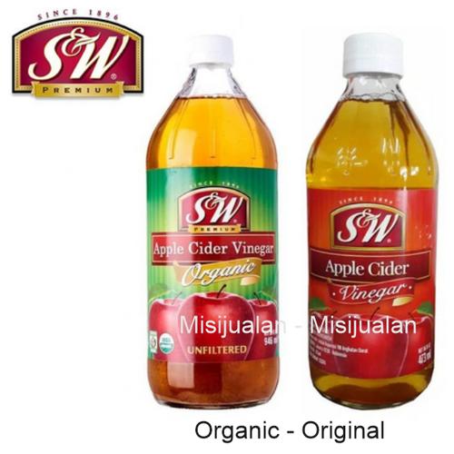 Jual SW Apple Cider Vinegar Organic Original S&W Cuka Apel Organik 473 ...