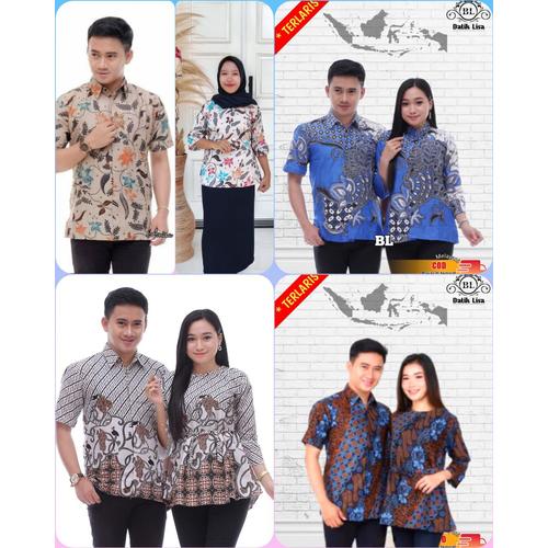 Promo Baju Batik Atasan Wanita Blouse Lengan Panjang Batik 3 motif ...