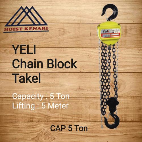 Jual Chain Block Yeli Made In China Cap 5 Ton panjang rantai 5 meter ...