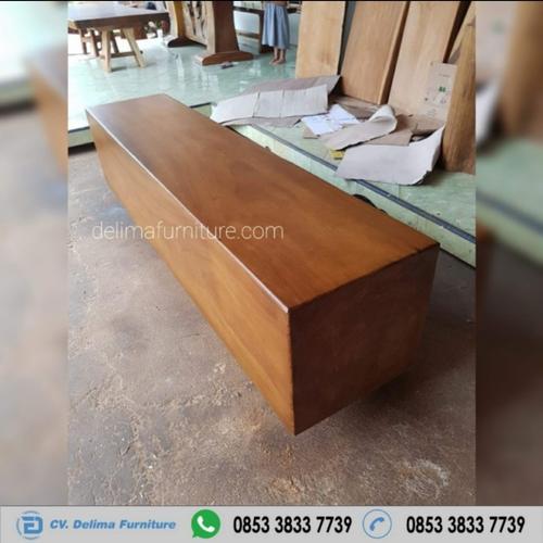 Jual Bangku Balok Kayu Trembesi Solid Utuh Kotak Tebal Panjang 250 Cm ...