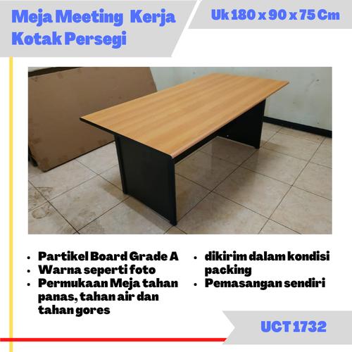 Jual [Murah] Meja Meeting Rapat Kerja Meja Kerja Kotak Persegi 180 x 90 ...