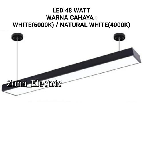Jual LAMPU BALOK LED 48W / LAMPU KANTOR OFFICE PLAFON GANTUNG TL LED ...