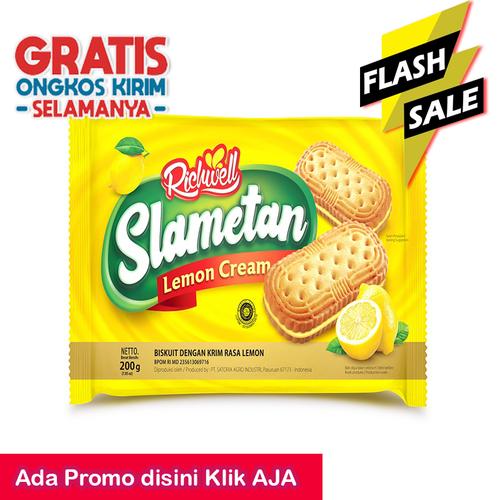 Jual biskuit Richwell Cookies Selametan Cream 200gr rasa lemon cream ...