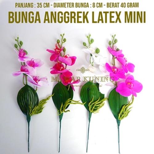 Jual [ 4 Tangkai ] Artifisial Bunga Anggrek Latex Mini Artifisial Bunga ...