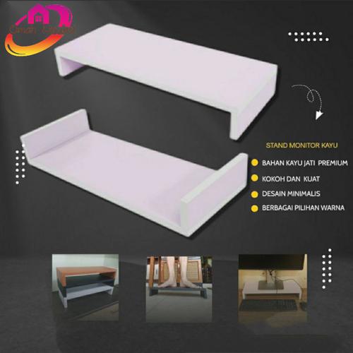 Jual Stand Monitor Dudukan Meja Laptop Kayu Jatibelanda - Original ...