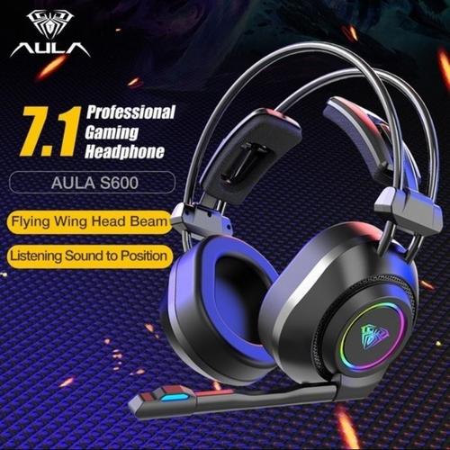 Jual AULA HEADSET GAMING S600 S-600 USB Virtual 7.1 Surround RGB Light ...