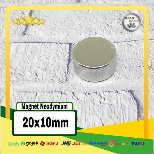 Jual Magnet Neodymium / Magnet Bulat 20x10mm N52 - Jakarta Pusat ...