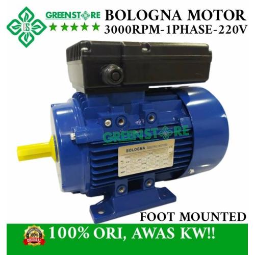 Jual BOLOGNA 1PHASE 1HP-0.75KW-4POLE-B3 ELECTRIC MOTOR FRAME 80M1-4 ...