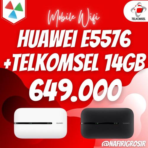 Jual MODEM MIFI HUAWEI E5576 4G BYPASS UNLOCK FREE TELKOMSEL 14GB ...