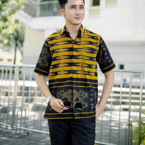 Jual kemeja tenun troso/kemeja tenun pria murah/baju tenun pria ...