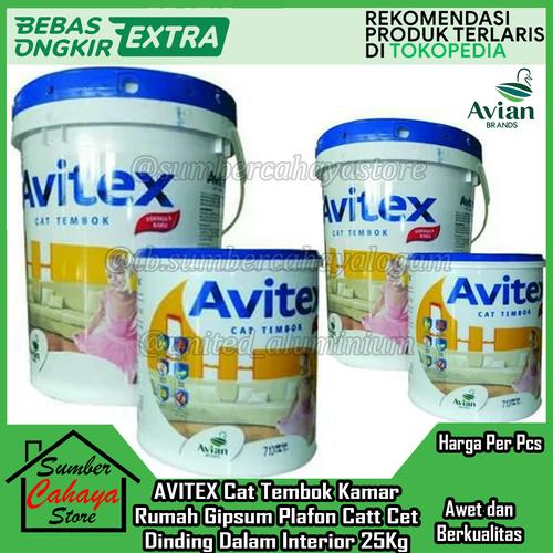 Jual Cat AVITEX 25KG Galon 25 KG Tembok Interior Plafon Dinding Avian ...