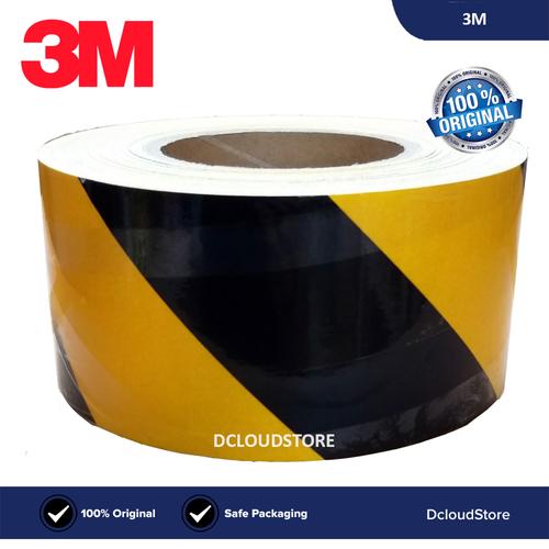 Jual Sticker Tape 3M 100mm x 45M Kuning Hitam / Yellow Black Police ...