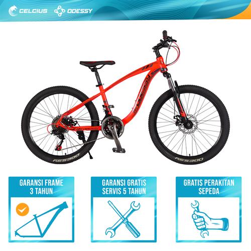 Promo Sepeda Gunung MTB Tank Odessy Ukuran 24" Frame Steel - 21 Speed ...