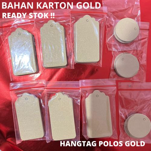 Jual Hangtag/ Label Tag Polos Gold bahan Karton - Persegi Panjang ...