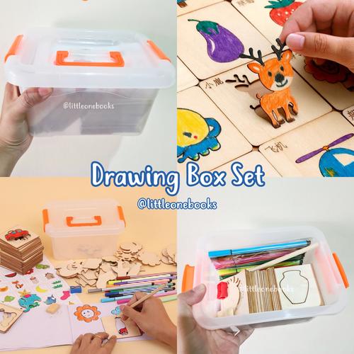 Jual Drawing Box Set (50 wooden template) / peralatan menggambar anak ...
