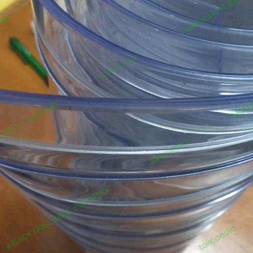 Jual tirai pvc strip curtain bergaris blue clear 2mm×20cm×50mtr ...
