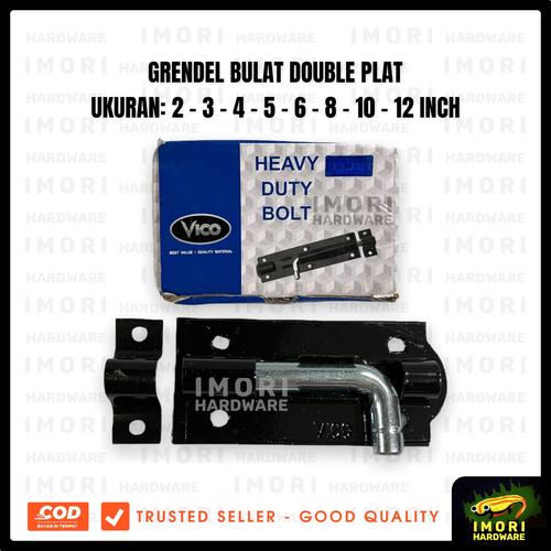 Jual VICO Grendel Bulat Double Plat 2 - 12" Selot Kunci Pintu gerendel ...