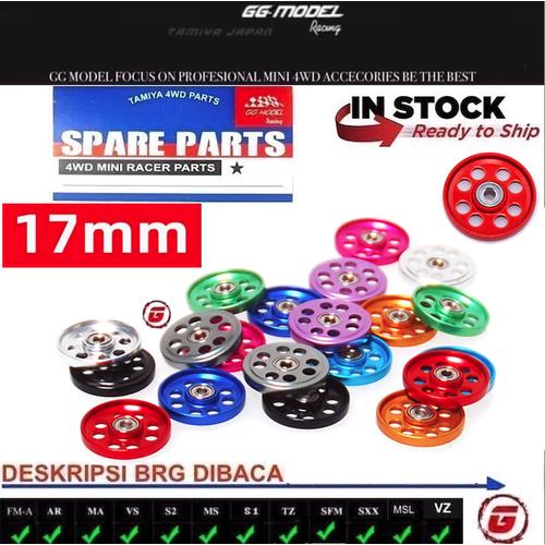 Jual REP TAMIYA 95563 HG LIGHTWEIGHT 17MM ALUMINUM BALL RACE ROLLER ...