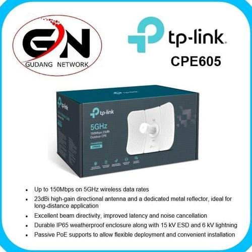 Jual TP-Link CPE605 5GHz N150 Outdoor CPE, 23dBm, 23dBi Directional ...