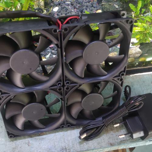 Jual Fan aquascape 4 Fan Kotak 2x2 aquarium kipas air laut pendingin ...